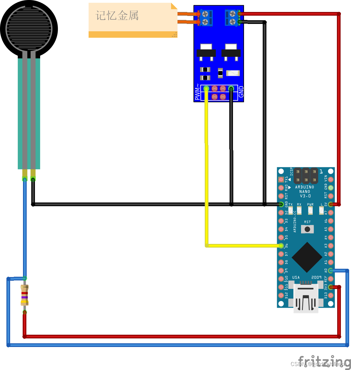 Fritzing软件绘制Arduino面包板接线图传感器模块库文件275-CSDN博客