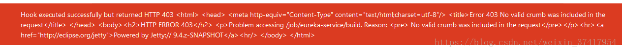 Devops Gitlab Webhook插件测试触发jenkins自动构建报错 Hook Executed Successfully But Returned 403git
