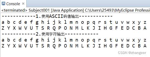 Java 输出小写的a-z以及大写的Z—A_打印a-z-CSDN博客