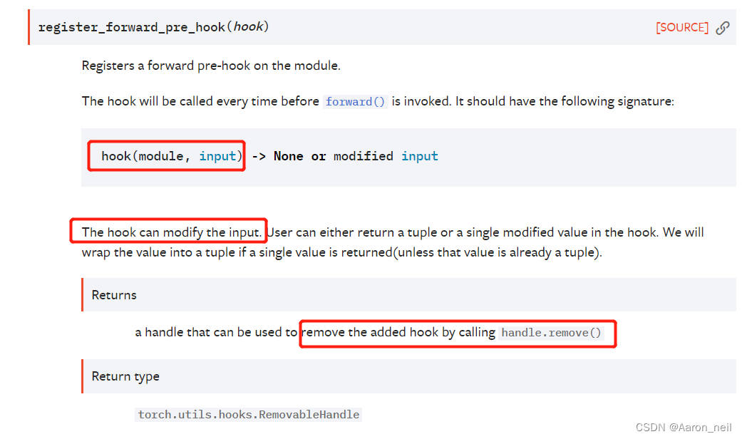 Pytorch 容器 - 4. Module中hook注册：register_forward_pre_hook()，register_forward_hook()_pytorch hook注册 ...