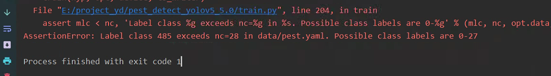关于YOLOv5标签命名问题的报错解决（assert mlc ＜ nc, ‘Label class %g exceeds nc=%g in %s.）_assert mlc