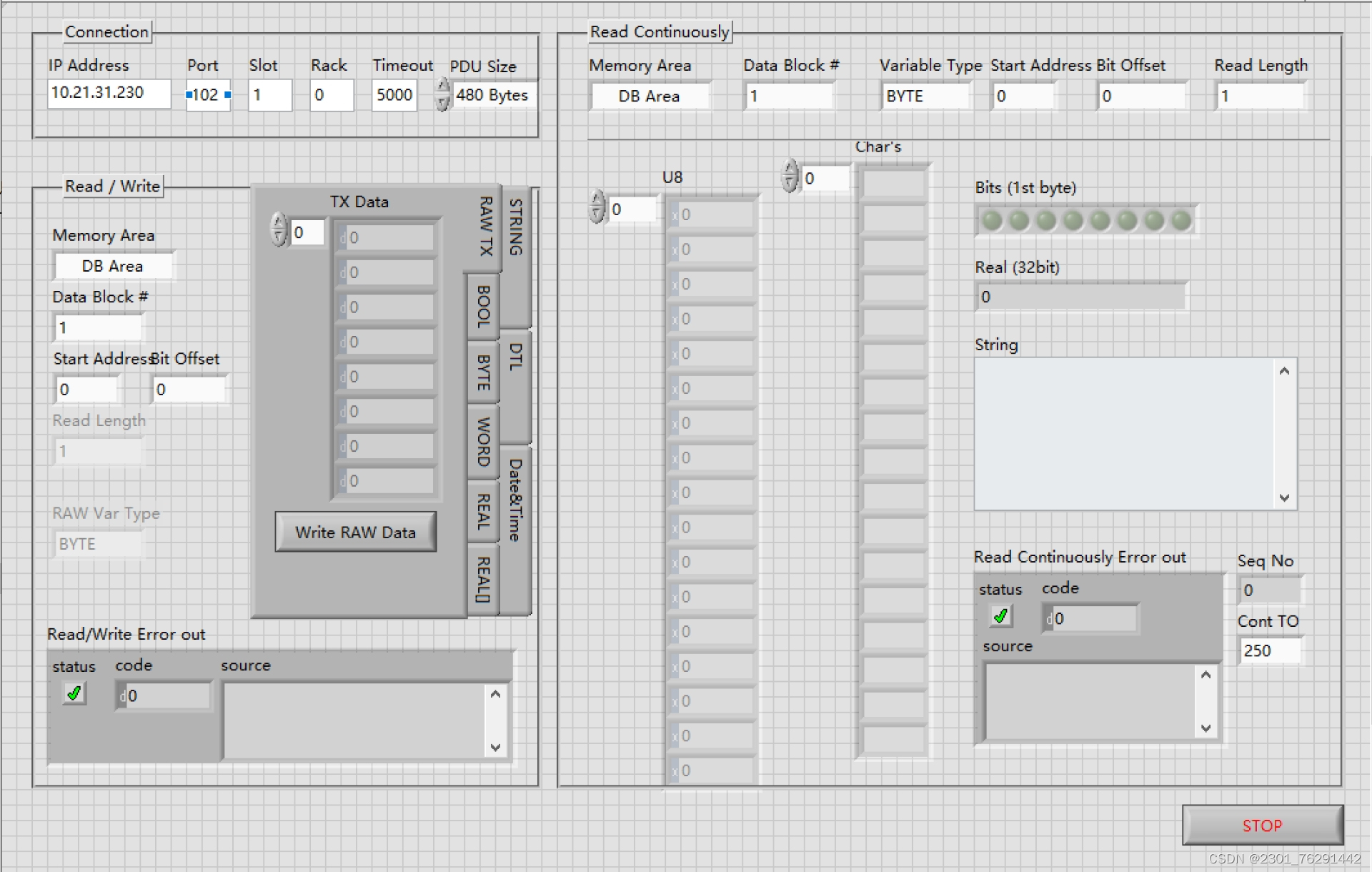 LabVIEW网口通讯西门子PLC，支持200、300、1200、1500、400、SMART全系列PLC_smart200与labview ...