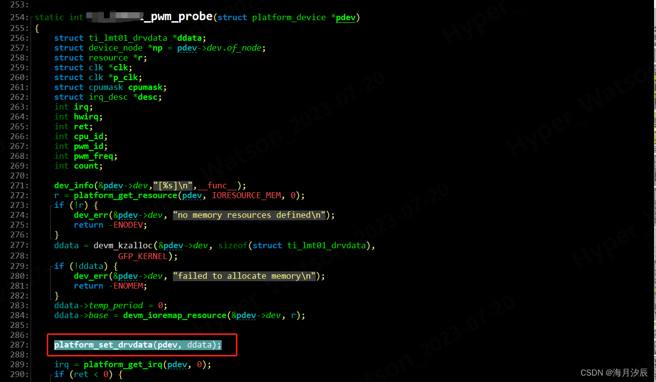 2023-07-20 linux platform_set_drvdata、platform_get_drvdata和i2c_set_clientdata i2c_get_clientdata ...