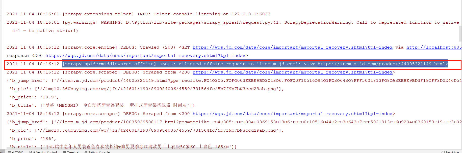 scrapy利用splash爬取京东js动态渲染的商品数据（记录一下自己的小成果）_splash js渲染-CSDN博客
