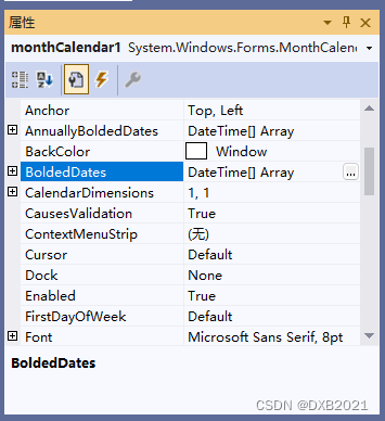 C#应用程序界面开发进阶——高级窗体控件（5）——MonthCalender控件_textbox控件monthcalendar输入-CSDN博客