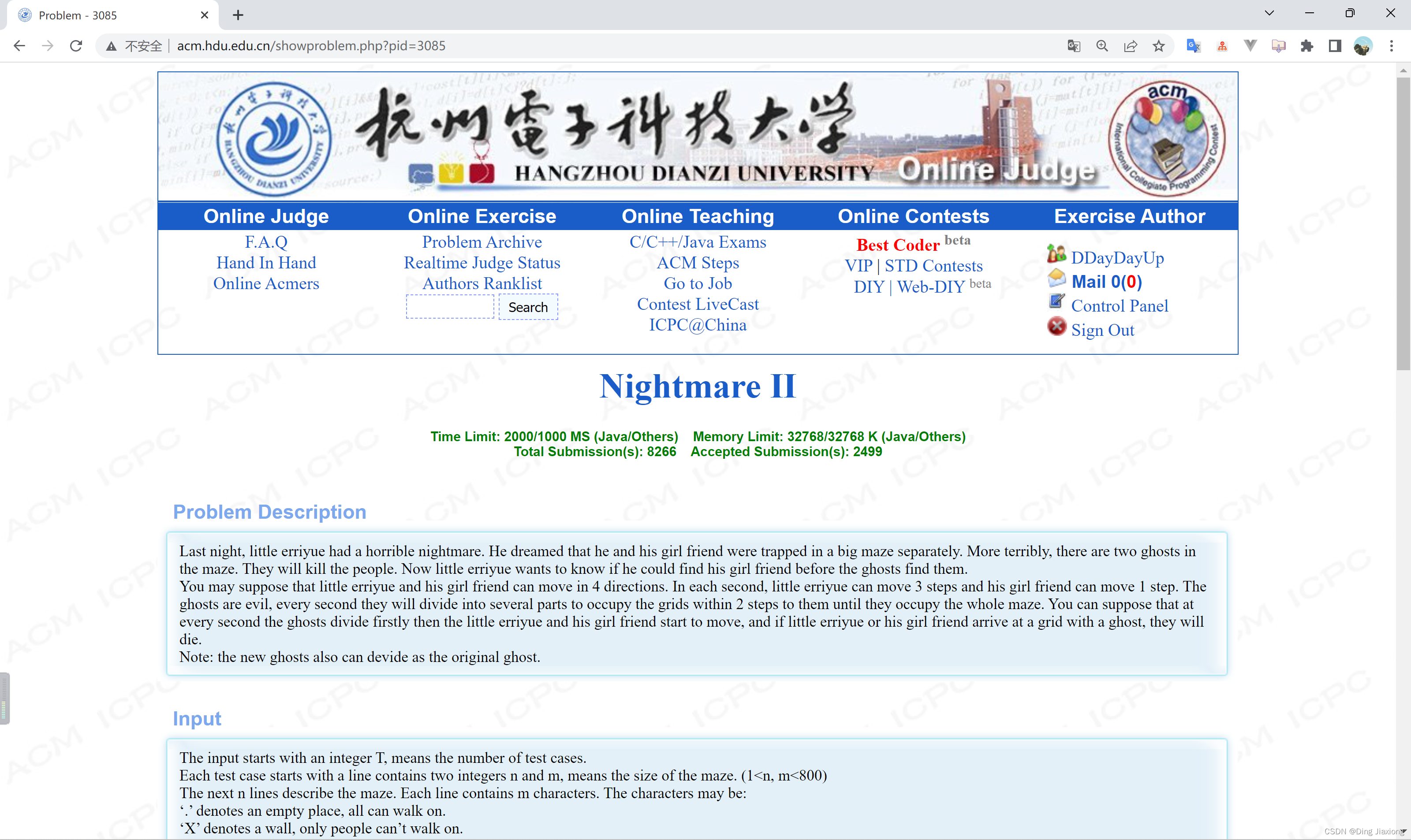 搜索技术【广度优先搜索】 - 双向广度优先搜索 【HDU No. 3085】魔鬼II Nightmare Ⅱ-CSDN博客