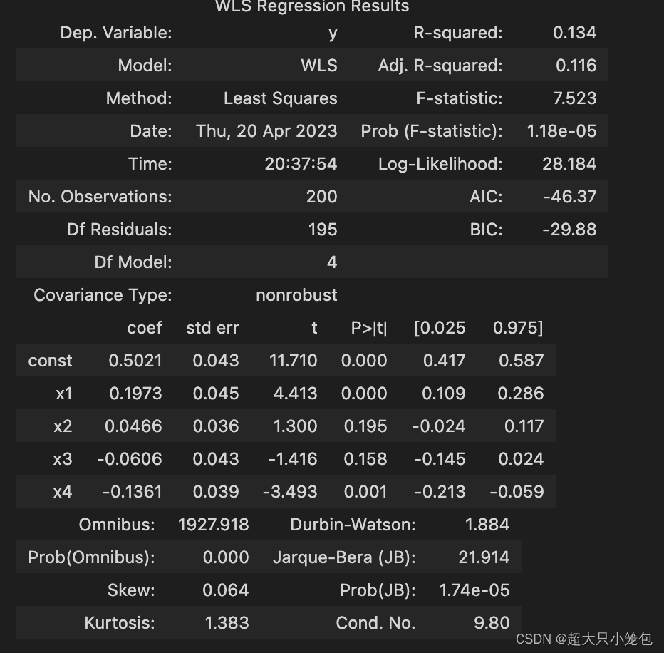 【教男朋友用python做计量】05.加权最小二乘回归WLS_python wls-CSDN博客
