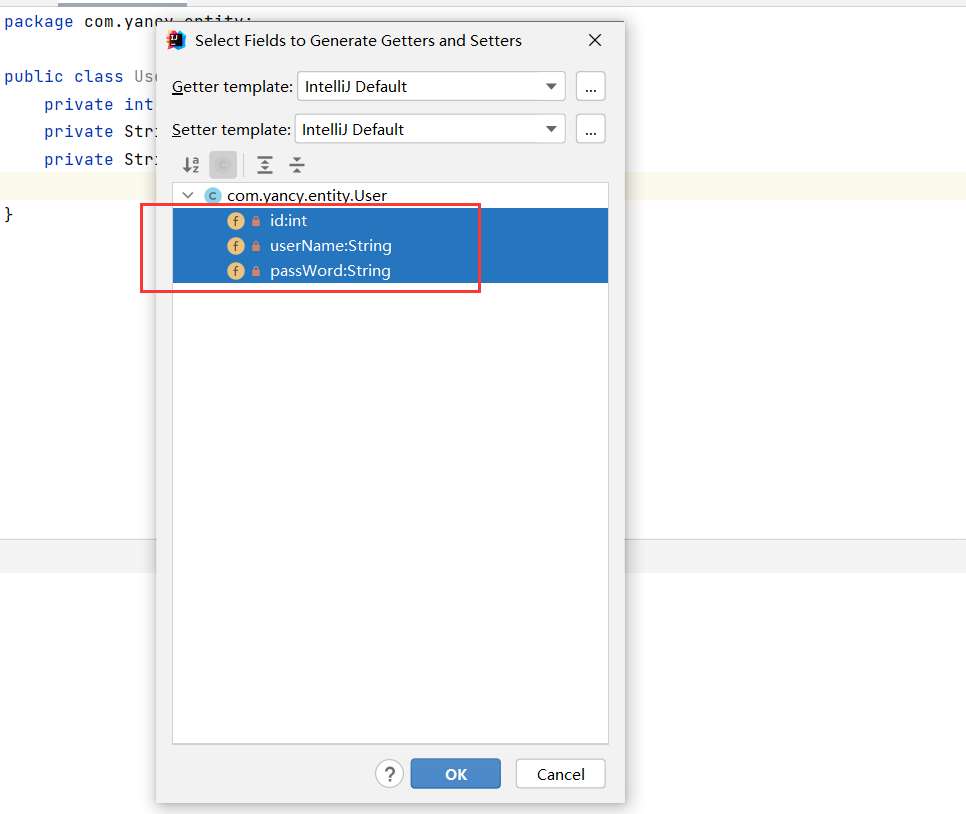Idea快速创建实体类的Getter和Setter_idea生成getter和setter快捷键-CSDN博客