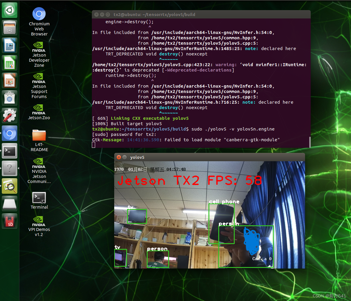 JetsonTX2刷机jetpack4.6+安装pytorch+yolov5+TensorRT加速+调用海康威视摄像头/usb摄像头（超级详细版,实现FPS=40）_tx2 刷机-CSDN博客