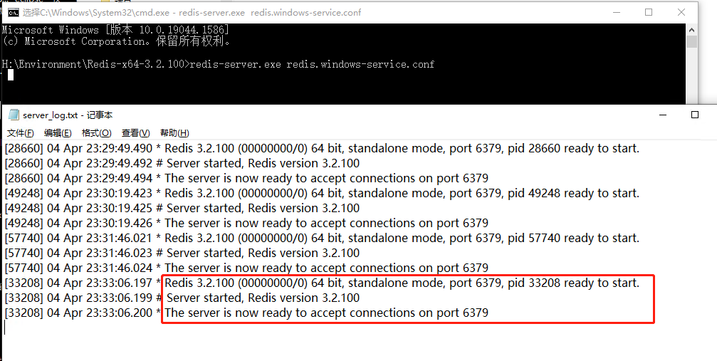 window下访问同局域网中的redis服务端口问题Warning: no config file specified, using the default config. In order ...