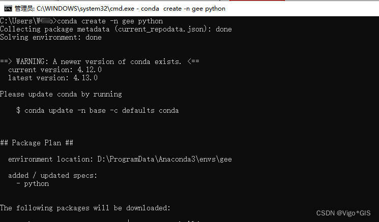Collecting package metadata (current_repodata.json): failed--2个解决方案_python_Vigo*GIS-华为云开发者联盟