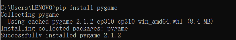 2.pygame安装_pygame2.1.2-CSDN博客
