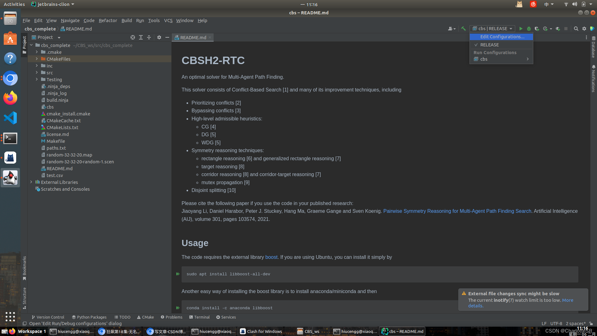 CLion IDE Ubuntu 打开已存在的project，build, run, debug，设置桌面快捷方式_clion build-CSDN博客