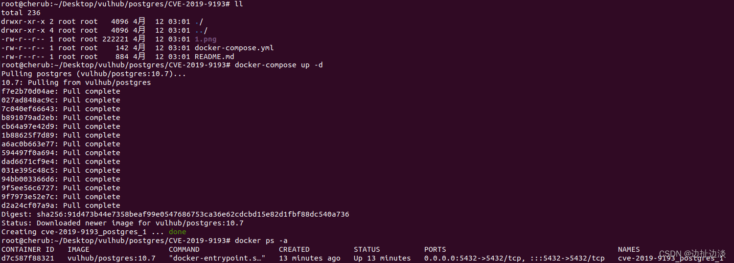 【cve】cve 2019 9193：postgresql 任意命令执行漏洞 Csdn博客 