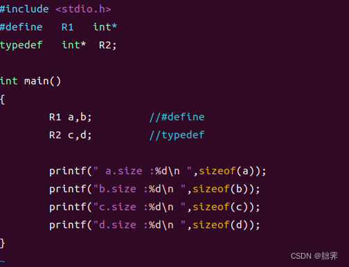 每日提问 —— Typedef 与 Define 的区别 Csdn博客