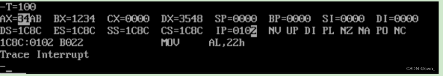 实验三 Debug及指令测试_用a命令在100h处怎么键入程序-CSDN博客