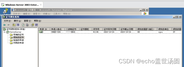 基于win server 2003——CA证书服务器安装_certsrv-CSDN博客