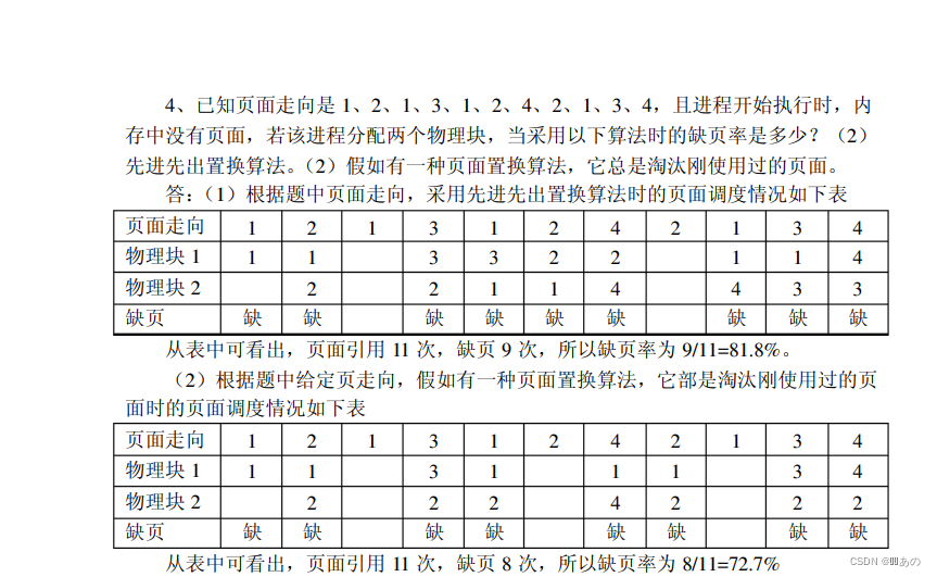 操作系统第六章课后习题答案(郁红英)计算机操作系统第六章课后答案 Csdn博客