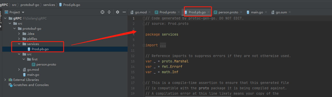 GRPC 错误 - protoc-gen-go: unable to determine Go import path for “Prod.proto“-CSDN博客