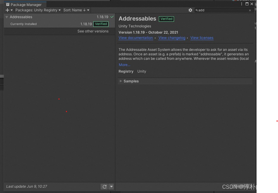 【Unity使用addressables制作资源热更+实时动态热更基本记录】_unity addressable 热更新-CSDN博客