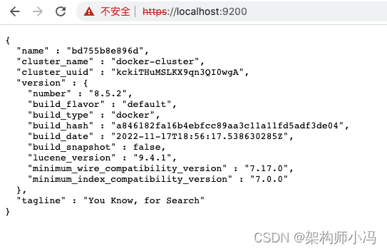 Elasticsearch Kibana最新852版本搭建,docker启动elasticsearch Kibana,简单启动开发使用方式。查看kibana版本 Csdn博客