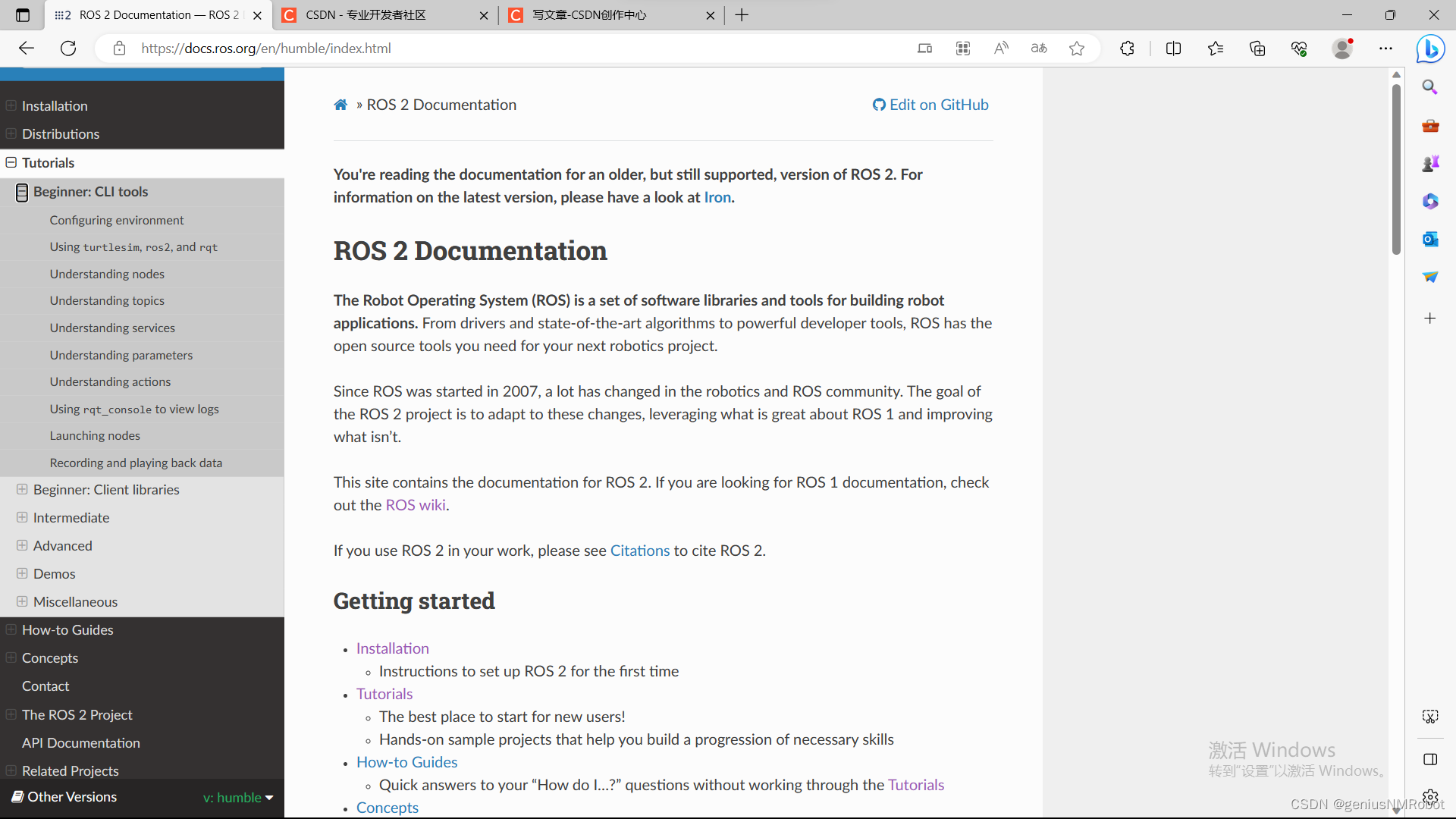 ros2推荐学习版本---humble版本_ros2 humble版本-CSDN博客