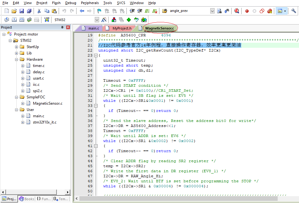 SimpleFOC移植STM32（三）—— 角度读取 (AS5600、AS5047P、TLE5012B、MA730、MT6701、ABZ)_stm32 mt6701-CSDN博客