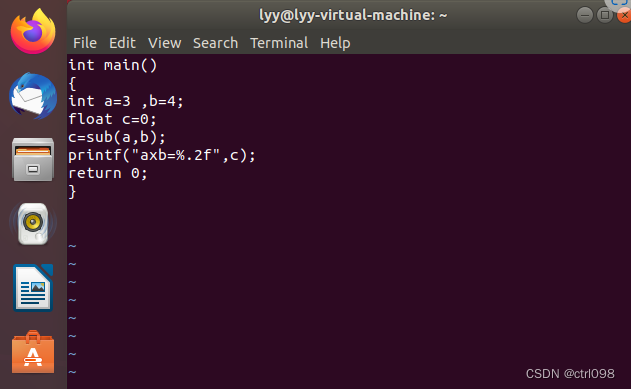 Ubuntu系统实现简单c语言编程 Ubuntu编写c语言程序 Ctrl098的博客 Csdn博客