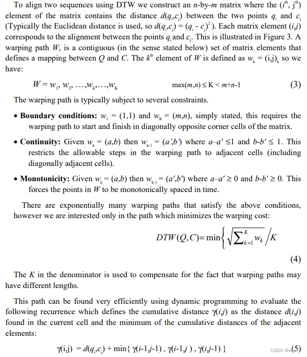 2001年《Derivative Dynamic Time Warping》Eamonn J K & Michael J P_using ...