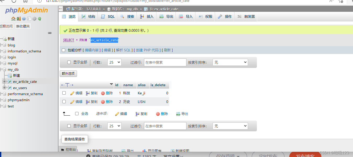 Nodejs 开发自己的项目——61 文章分类管理 获取文章分类列表数据——get路由 Urlmyarticlecatesnodejs文章管理 Csdn博客