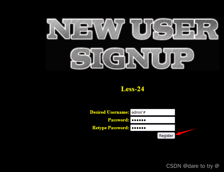 【SQL注入-08】二次注入案例—以sqli-labs-less24为例_sql注入less-08-CSDN博客