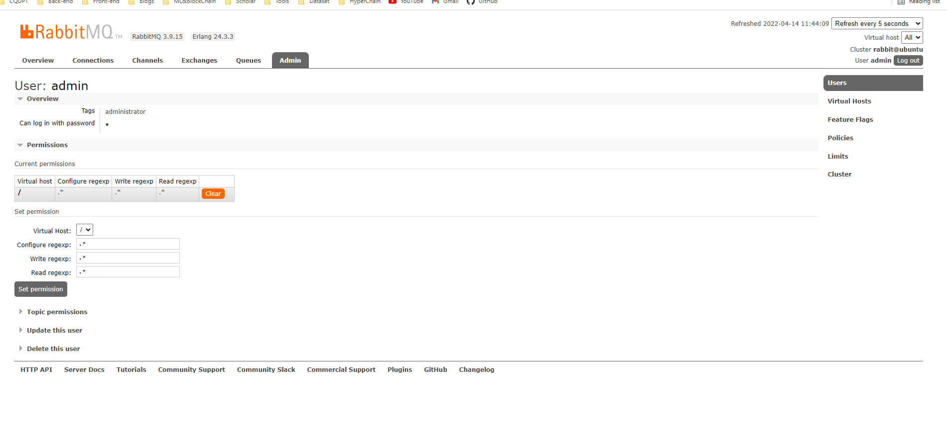 Ubuntu20.04安装RabbitMQ，并配置远程调用，详细教程-CSDN博客