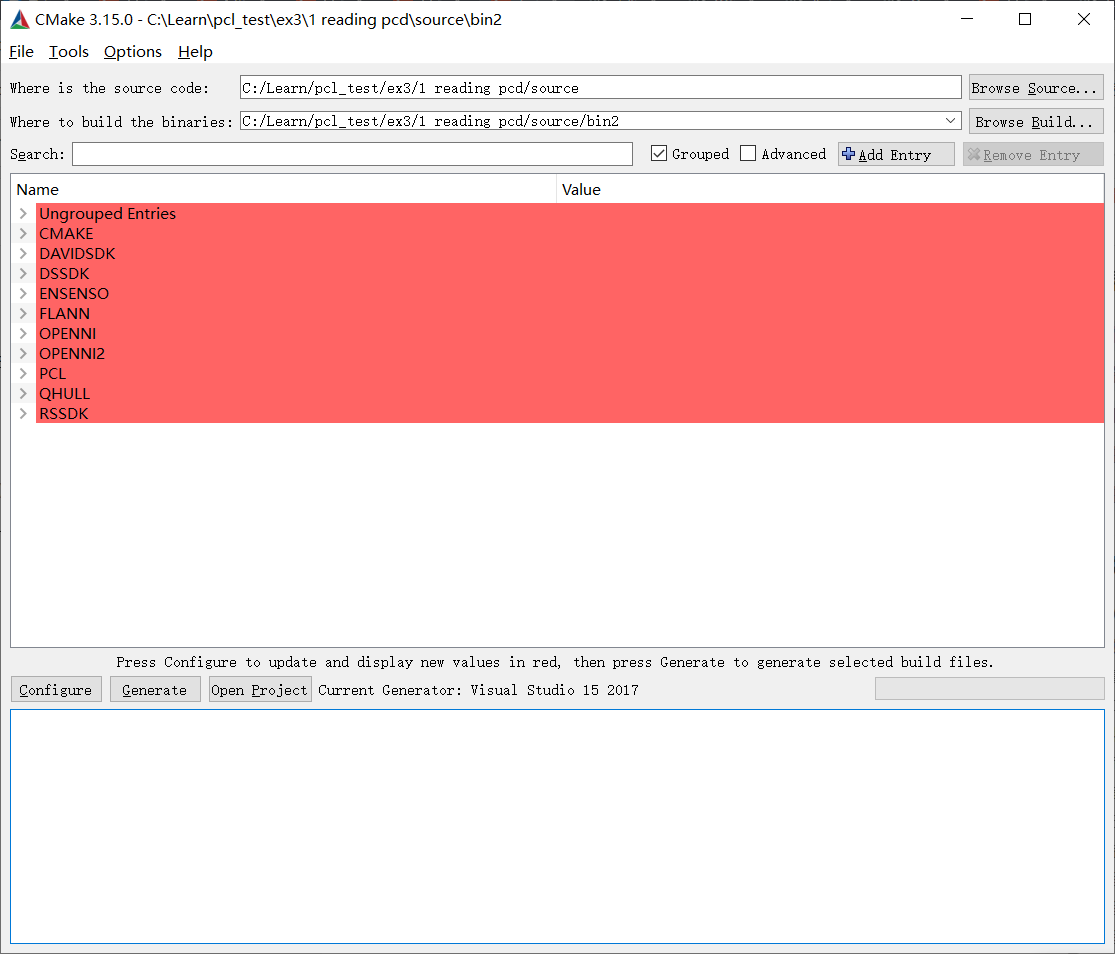 如何在window10使用cmake运行Pcl案例代码_win10 cmake pcl-CSDN博客