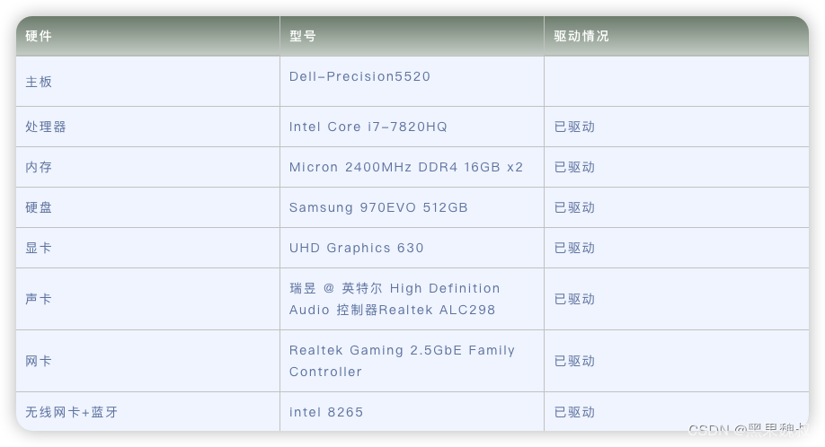 戴尔Dell-Precision5520黑苹果efi引导文件_realtek gaming 2.5gbe family controller ...