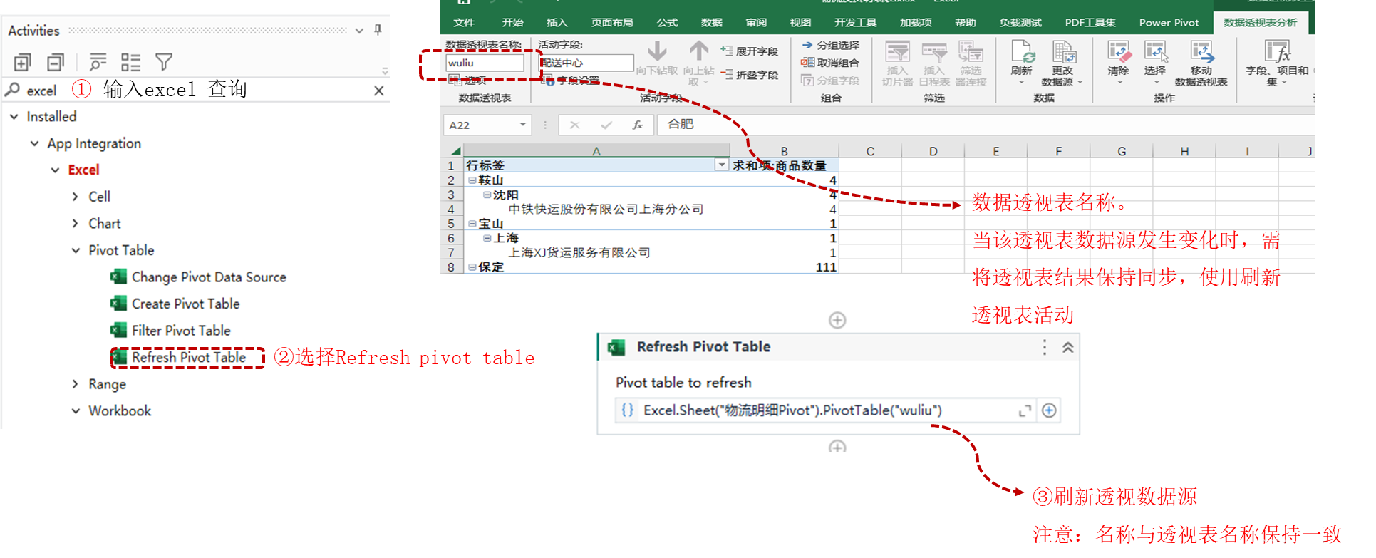 Uipath Excel 18 RefreshPivotTable gzpingesoft CSDN 