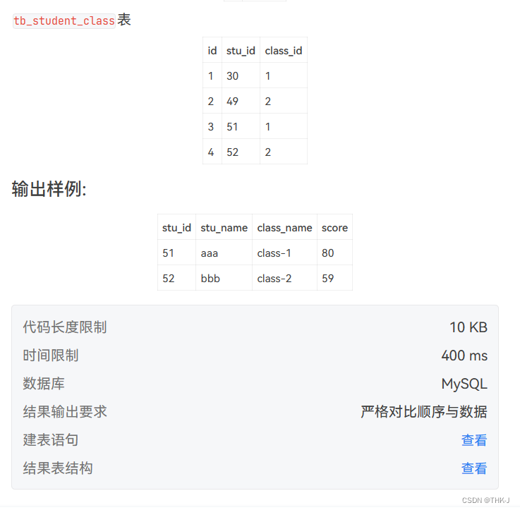 10 31 Sql Sample本题目要求编写sql语句检索出每个班级中分数最低的同学id姓名分数班级名称a11 Csdn博客