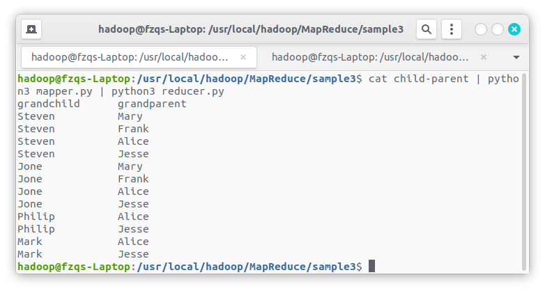 实验5 MapReduce初级编程实践（Python实现）_对于两个输入文件,即文件a和文件b(需要分别按下文内容创建),编写 ...