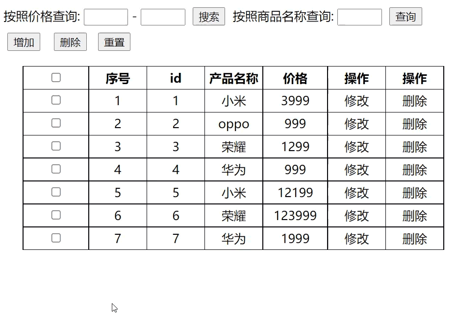 原生js 动态表格（升级版）js原生表格样式 Csdn博客 
