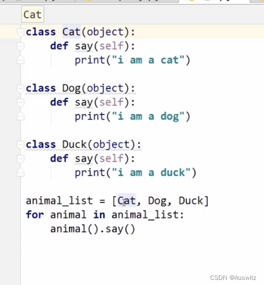 一文加深对python面向对象的理解python 鸭子特性 Csdn博客
