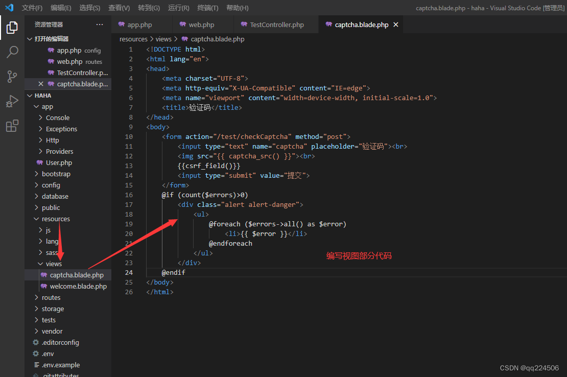 Laravel验证码功能实现_laravel 验证码-CSDN博客