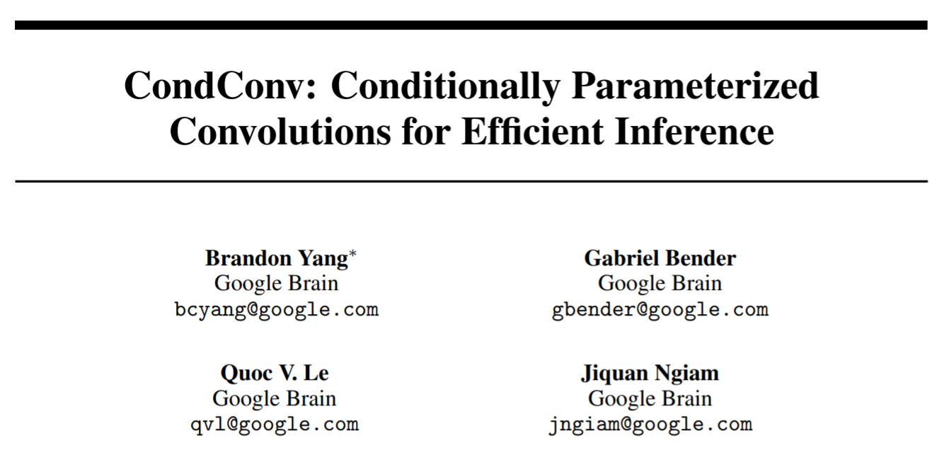 【论文笔记】CondConv: Conditionally Parameterized Convolutions for Efficient Inference-CSDN博客