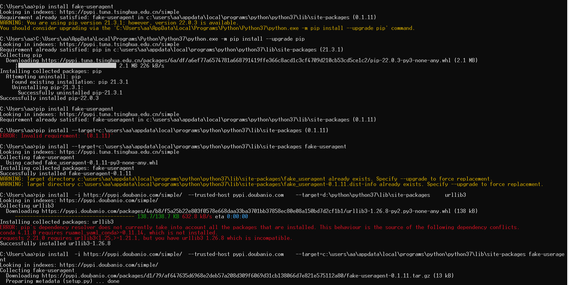 fake-useragent安装成功，jupyter notebook提示No module named ‘fake_useragent‘解决方法_no module named ...