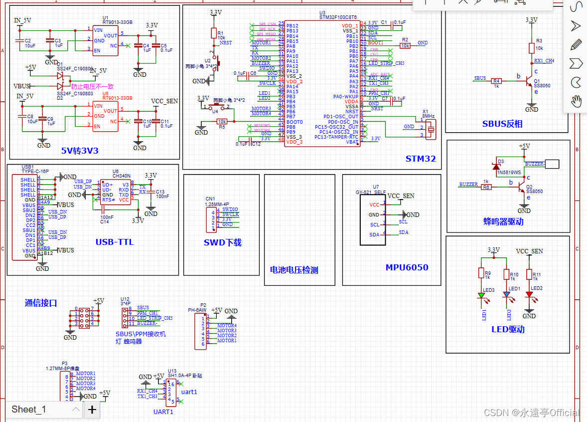 【穿越机折腾】betaflight NAZE32空心杯飞控设计-CSDN博客