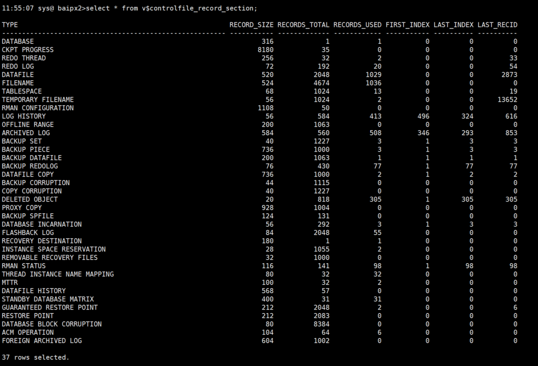 Oracle查看控制文件 & v$controlfile_record_section；_使用v$controlfile找到所有的控制文件。-CSDN博客