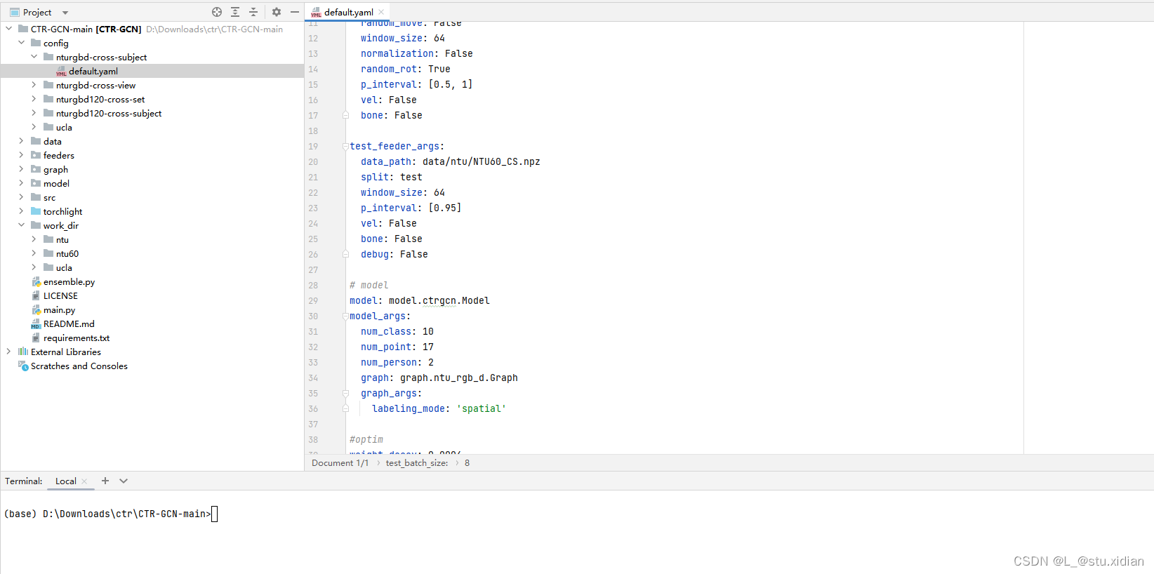 CTR-GCN源代码复现（skeleton-based Human Action Recongnition）_ctr-gcn复现-CSDN博客