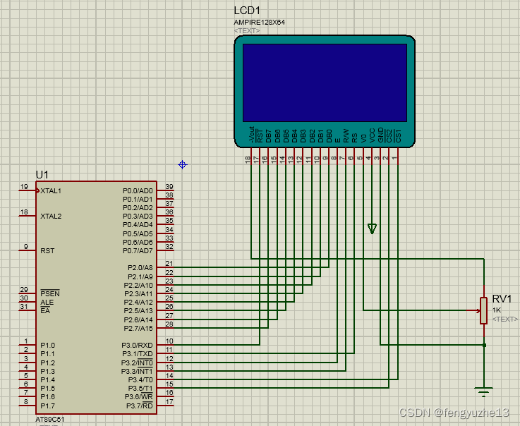 STC51单片机33——液晶12864显示汉字_12864生成字-CSDN博客