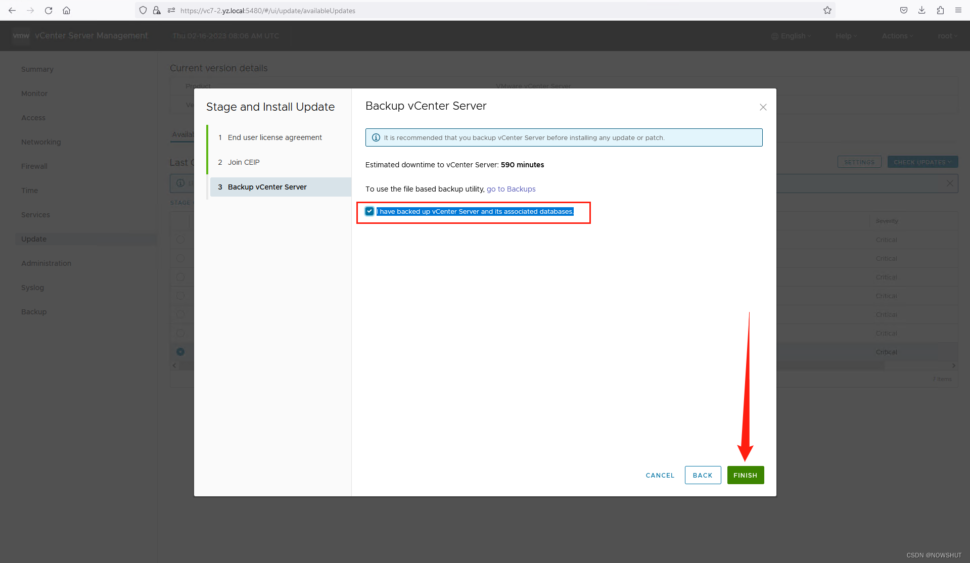 【VC 7/8】vCenter Server 更新（小版本升级） Ⅰ—— 使用 vCenter Server 管理界面（VAMI）5480 ...