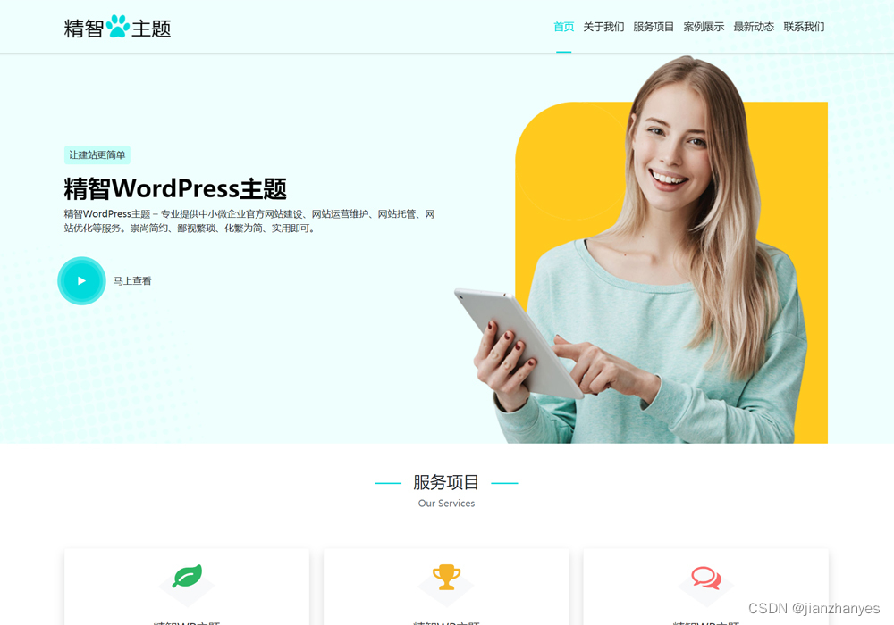 8个精美的WordPress建站模板_wordpress模板-CSDN博客